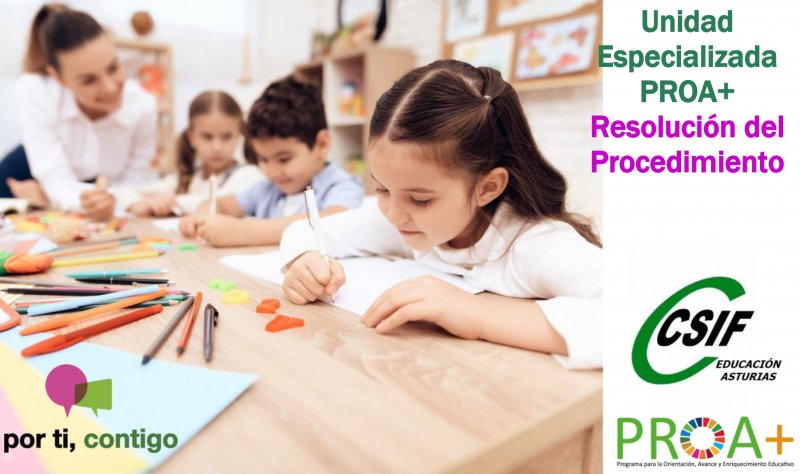 CSIF | Unidad especializada PROA+. Resolución del procedimiento