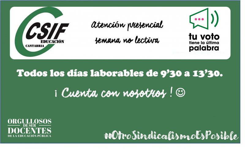 CSIF | ABIERTO POR VACACIONES ;)
