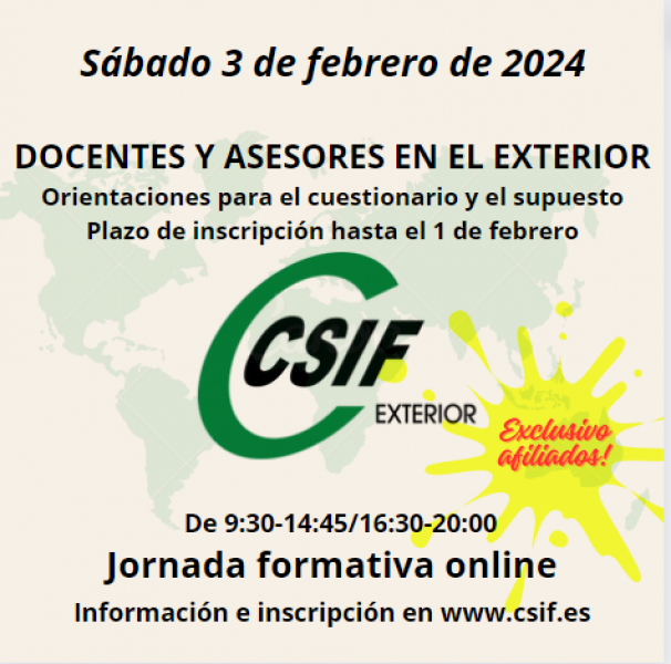 CSIF | Jornada sobre la Acción Educativa Española en el Exterior
