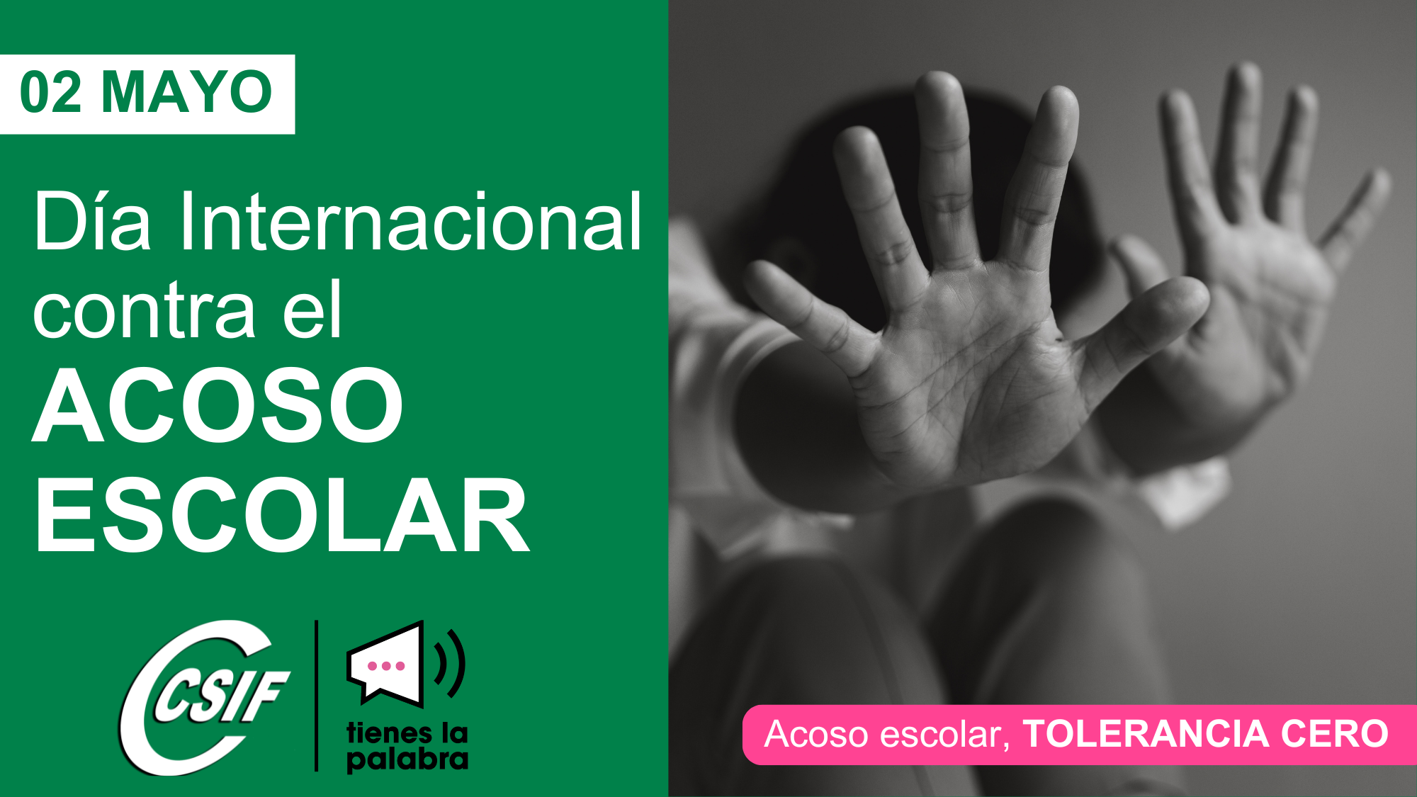 CSIF | 2 de mayo: Día Internacional contra el Acoso Escolar